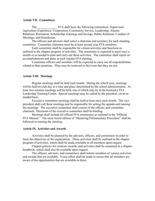 Sample constitution | DOC | Education