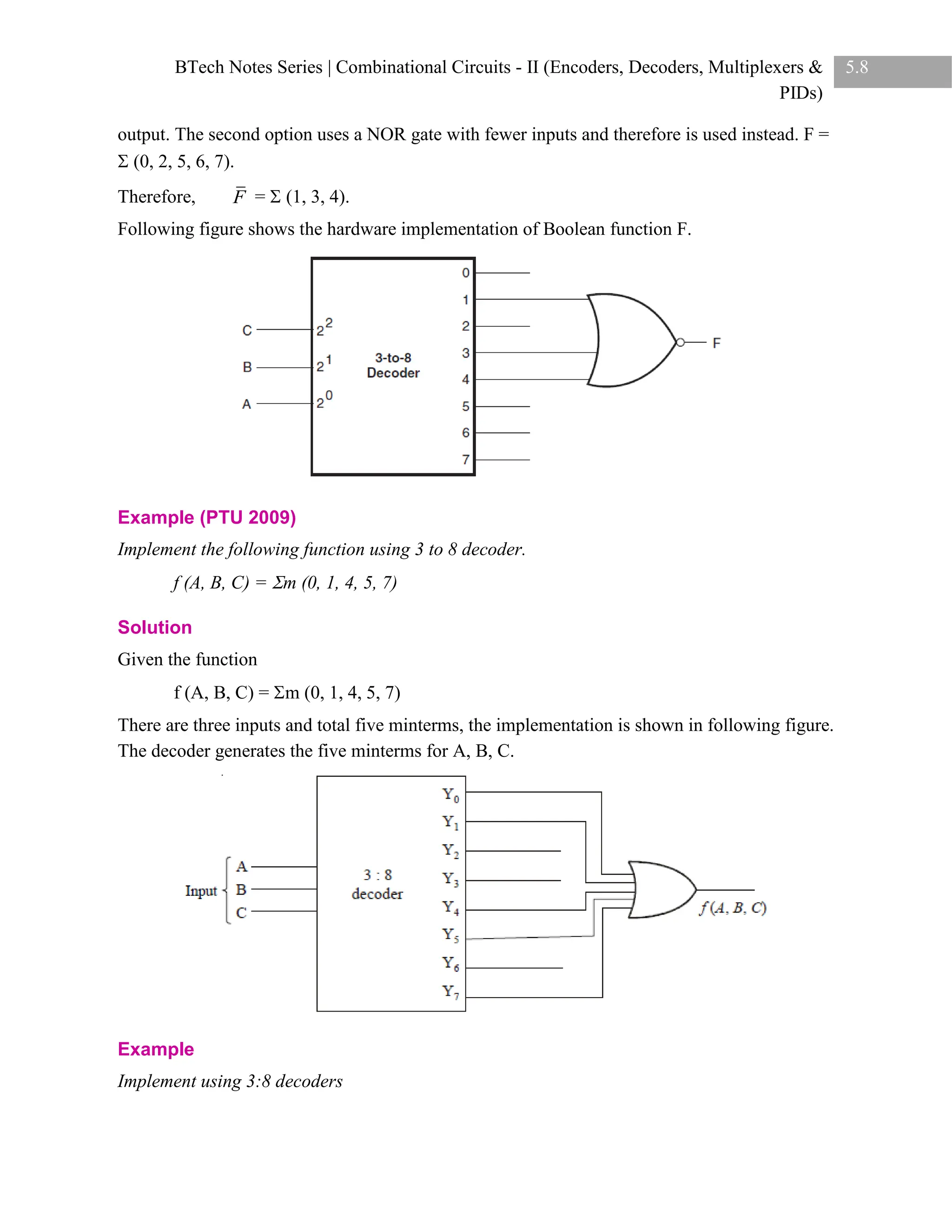 Combinational Circuits - II (Encoders, Decoders, Multiplexers & PIDs).pdf