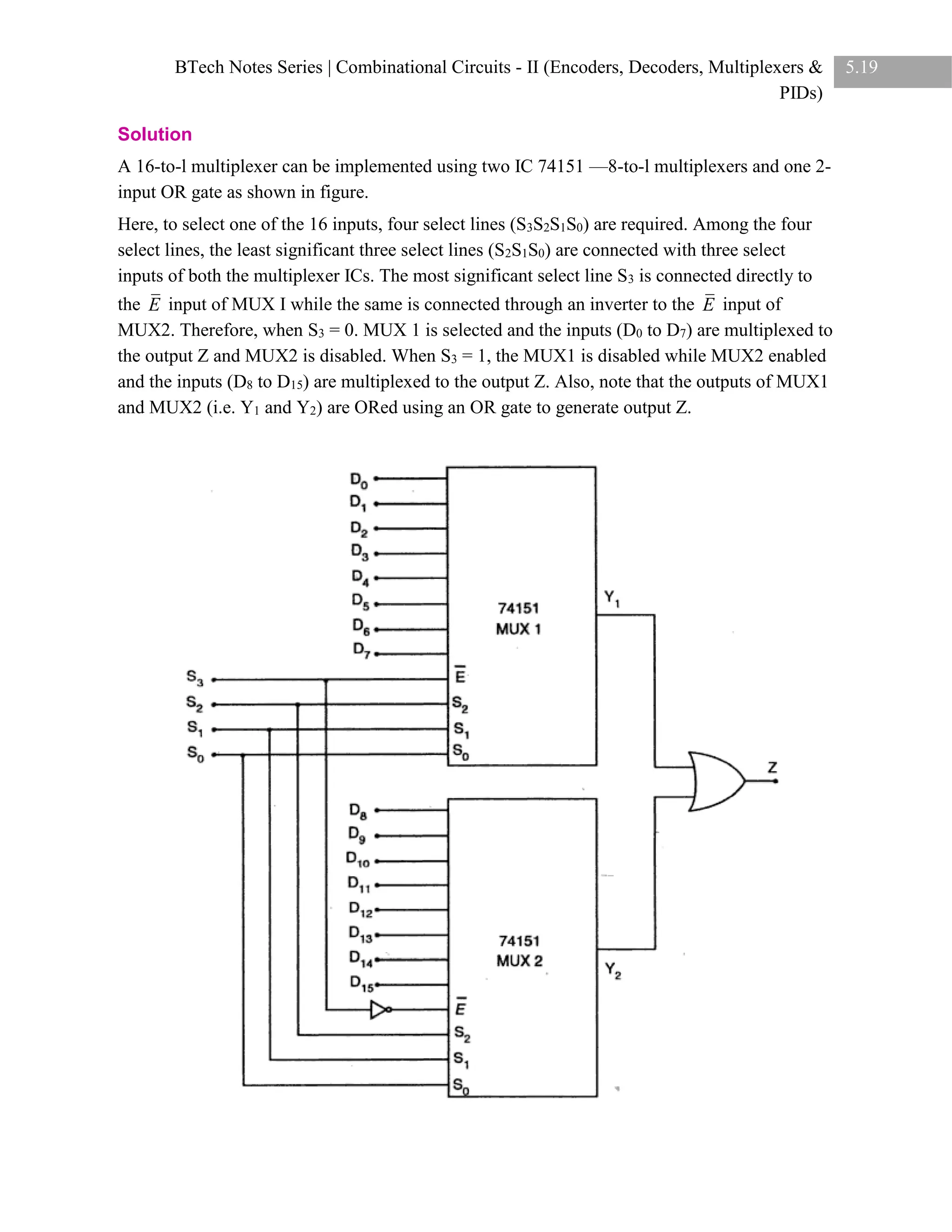 Combinational Circuits - II (Encoders, Decoders, Multiplexers & PIDs).pdf