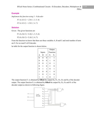 Combinational Circuits - II (Encoders, Decoders, Multiplexers & PIDs).pdf