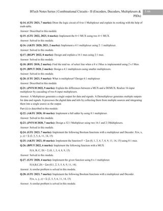 Combinational Circuits - II (Encoders, Decoders, Multiplexers & PIDs).pdf