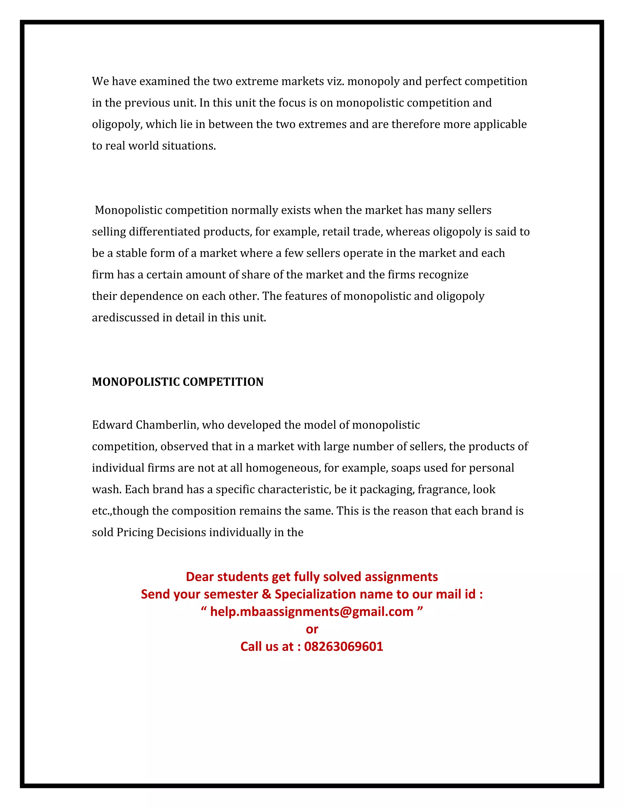 Sample elective- marketing management | DOC | Business | Business and Finance