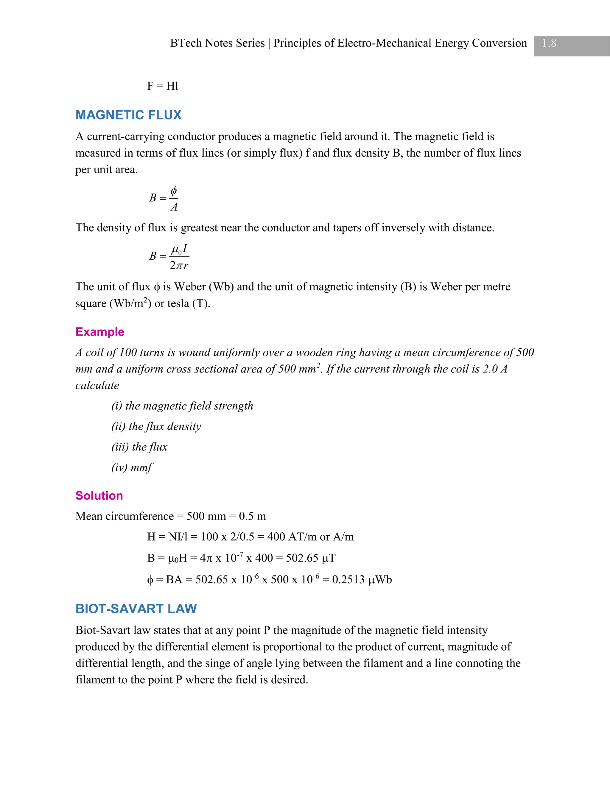 Principles of Electro-Mechanical Energy Conversion | PDF