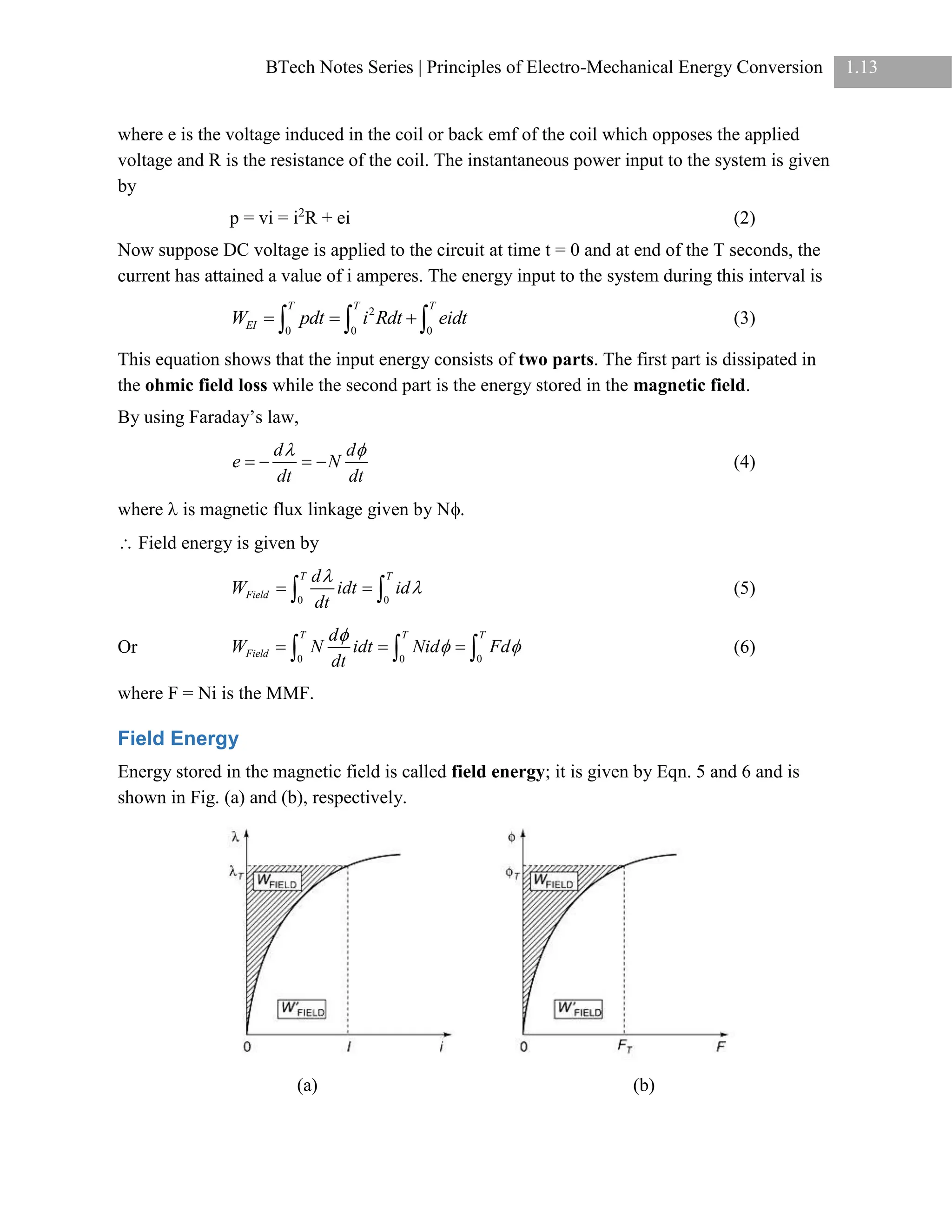 Principles of Electro-Mechanical Energy Conversion | PDF