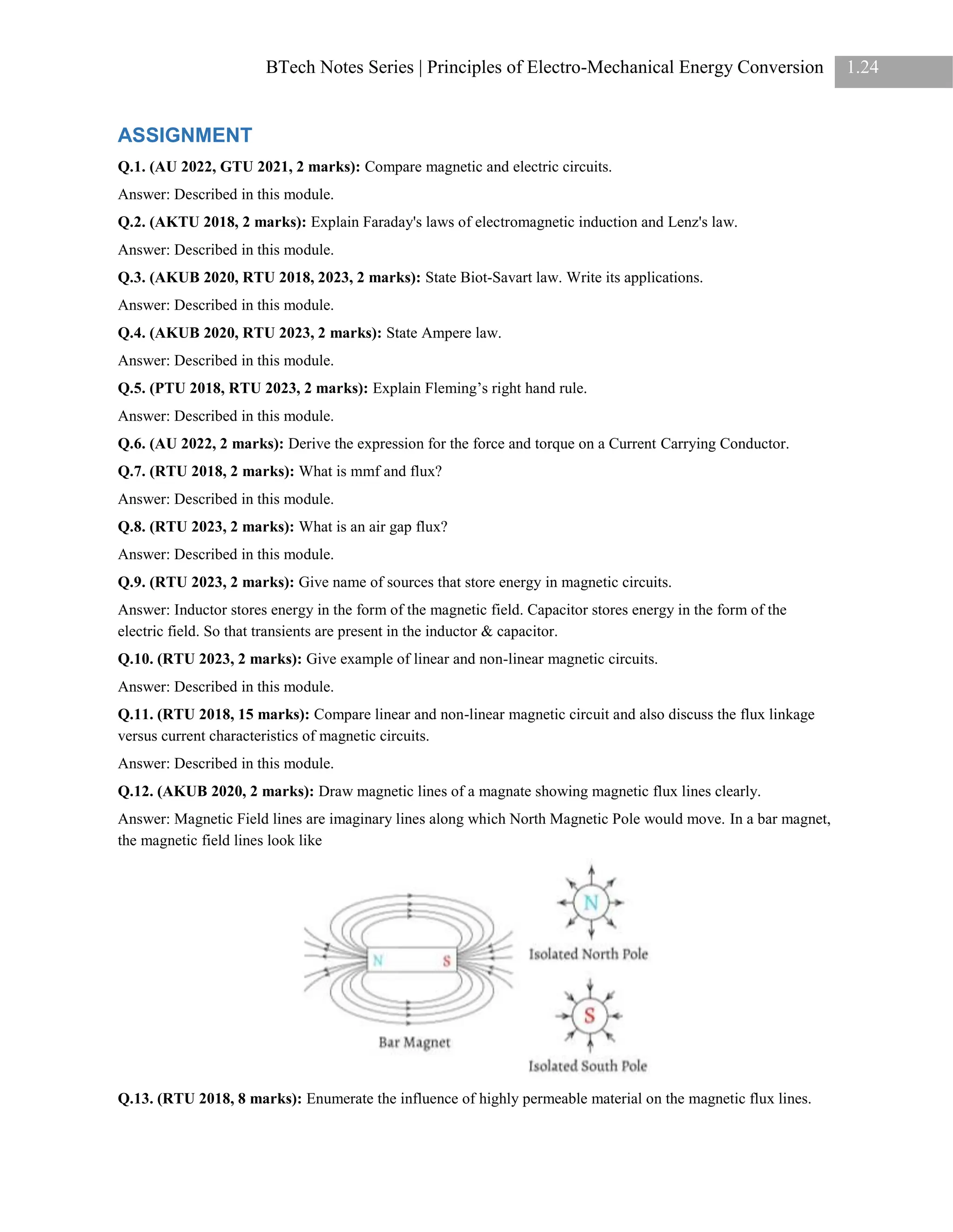 Principles of Electro-Mechanical Energy Conversion | PDF
