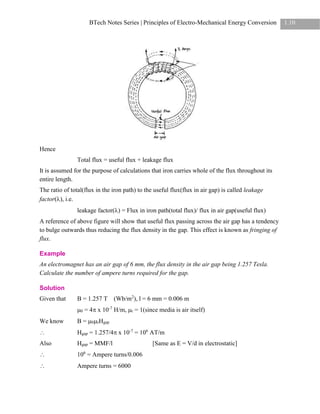 Principles of Electro-Mechanical Energy Conversion | PDF