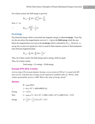 Principles of Electro-Mechanical Energy Conversion | PDF