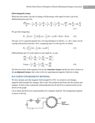 Principles of Electro-Mechanical Energy Conversion | PDF