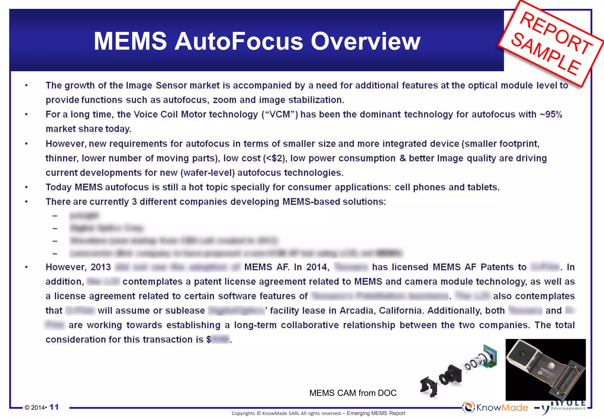 Emerging MEMS Patent Investigation SAMPLE | PDF | Business | Business ...