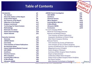 Emerging MEMS Patent Investigation SAMPLE | PDF | Business | Business and Finance