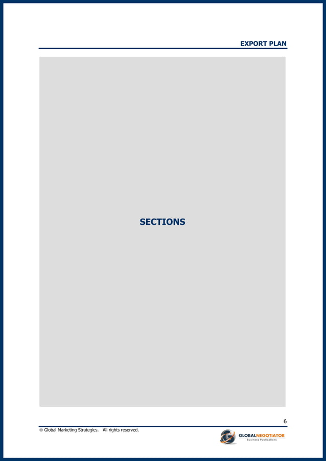 EXPORT PLAN - Template and Example | PDF