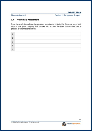 EXPORT PLAN - Template and Example | PDF
