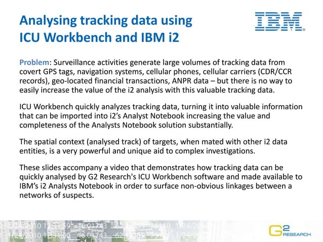 Sample - Extending IBM i2 Analysis with G2 Research | PPT