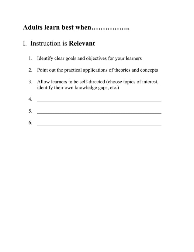 Sample handout-teaching | PDF