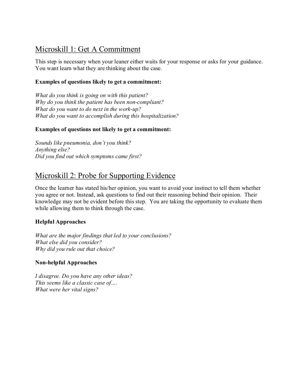Sample handout-teaching
