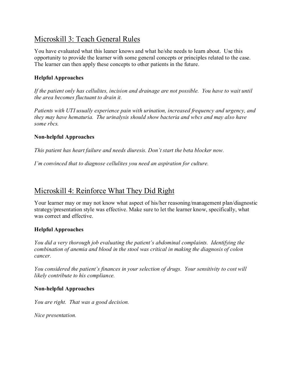 Sample handout-teaching