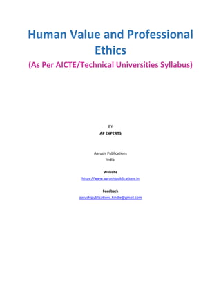 Human Values and Professional Ethics (Value Education) | PDF
