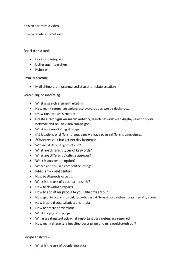 Sample interview questions | PDF | Search | Internet