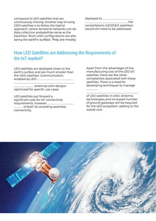 Satellite Communication for IoT Networks – Emerging Trends | PDF