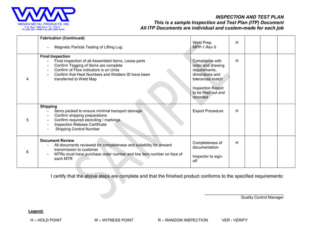 Sample-ITP.pdf | Manufacturing Industry | Industries