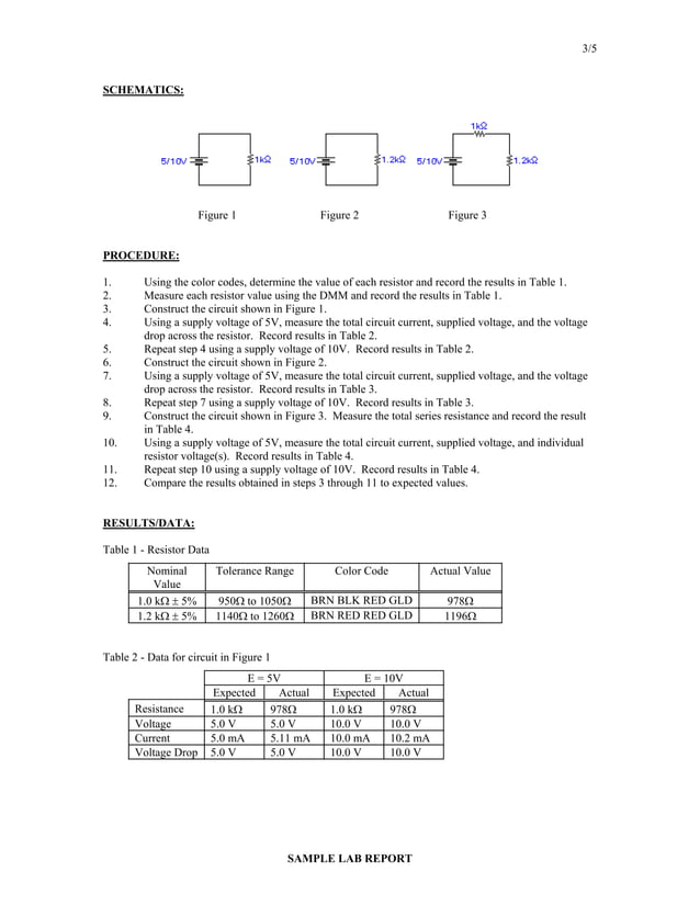 Sample lab-report on verfication of ohms law | PDF | Computer Networking | Computing