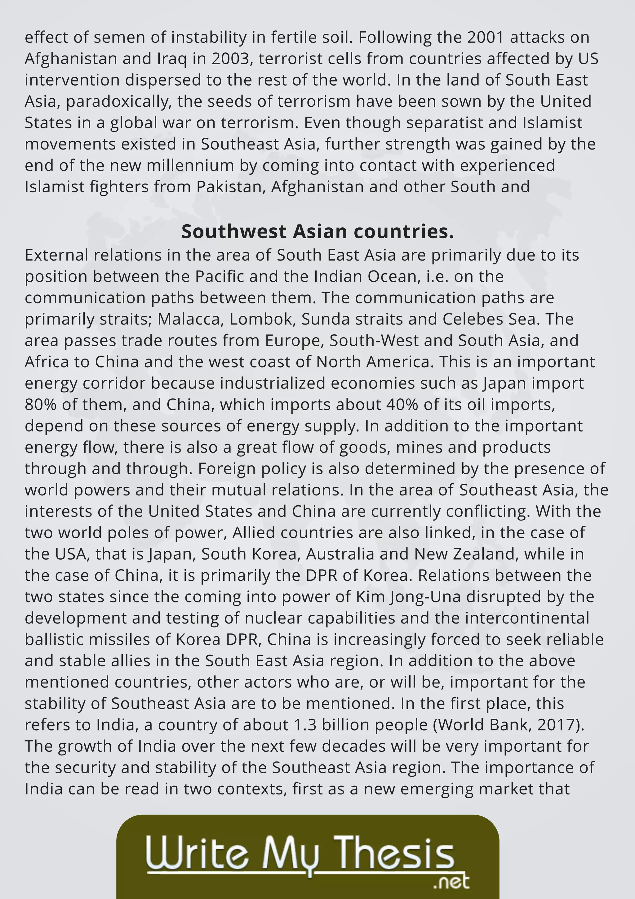 Proposal: Security Issues in South East Asia | PDF