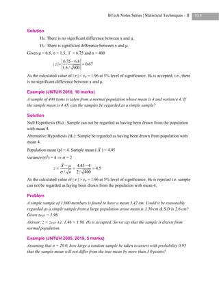 Advanced Engineering Mathematics (Statistical Techniques - II) | PDF