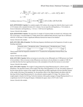 Advanced Engineering Mathematics (Statistical Techniques - II) | PDF