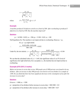 Advanced Engineering Mathematics (Statistical Techniques - II) | PDF