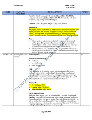 Sample Medical Chronology - Medical Chronology Services for Attorneys ...