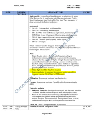 Sample Medical Chronology - Medical Chronology Services for Attorneys ...