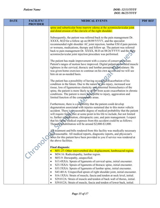 Sample Medical Chronology - Medical Chronology Services for Attorneys ...