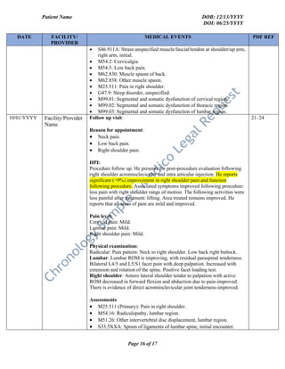 Sample Medical Chronology - Medical Chronology Services for Attorneys ...