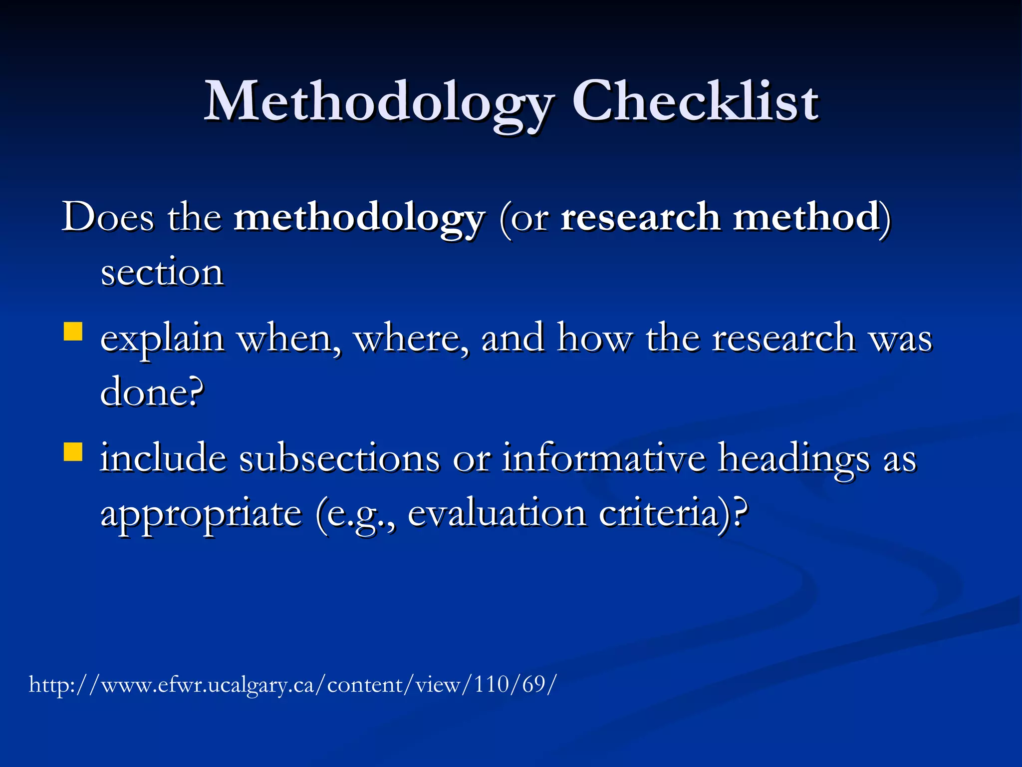 Sample Methodology | PPT