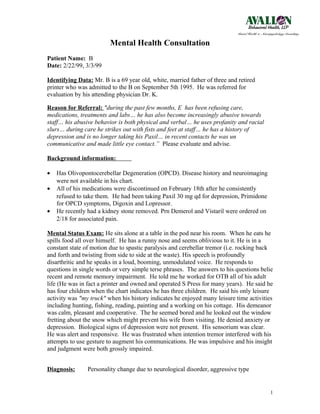 Olivopontocerebellar Degeneration (OPCD). | PDF