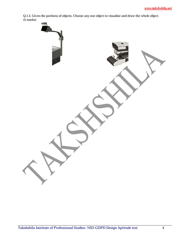 NID Entrance Sample Papers, NID Previous Year Question Paper with ...