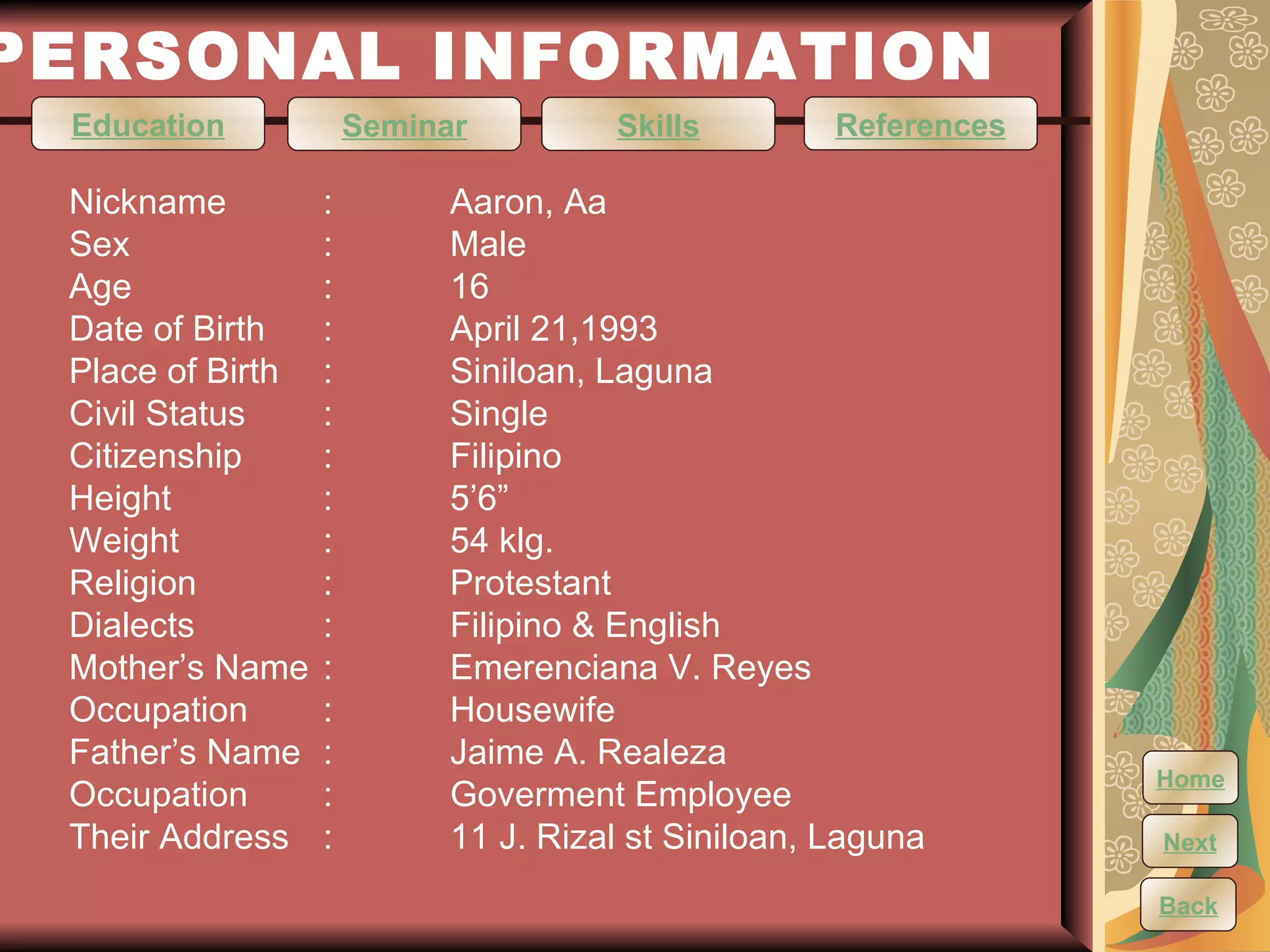 Sample Personal | PPT