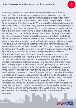 Should we reduce the amount of homework? | PDF