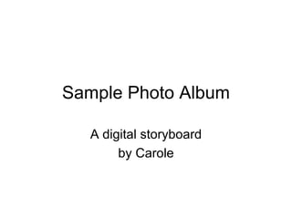 Sample Photo Album | PPT