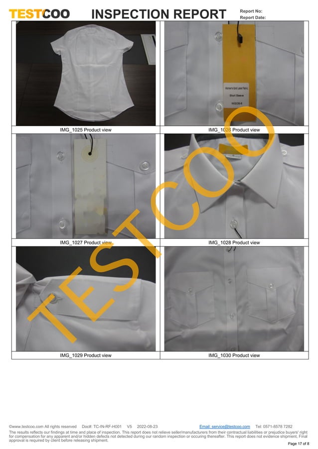 sample-report-garment-inspection-sample-report.pdf | Medical Tests ...