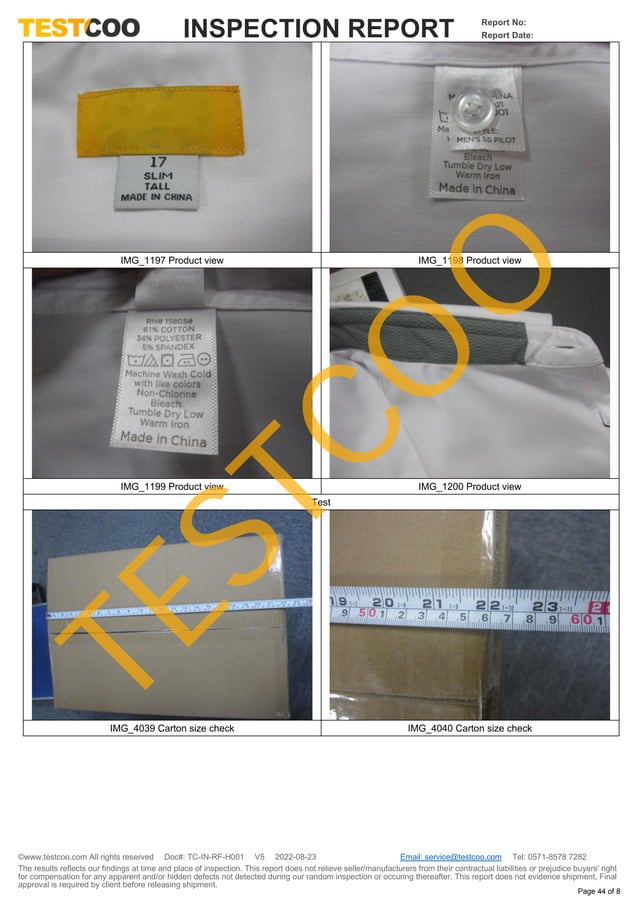 sample-report-garment-inspection-sample-report.pdf | Medical Tests ...