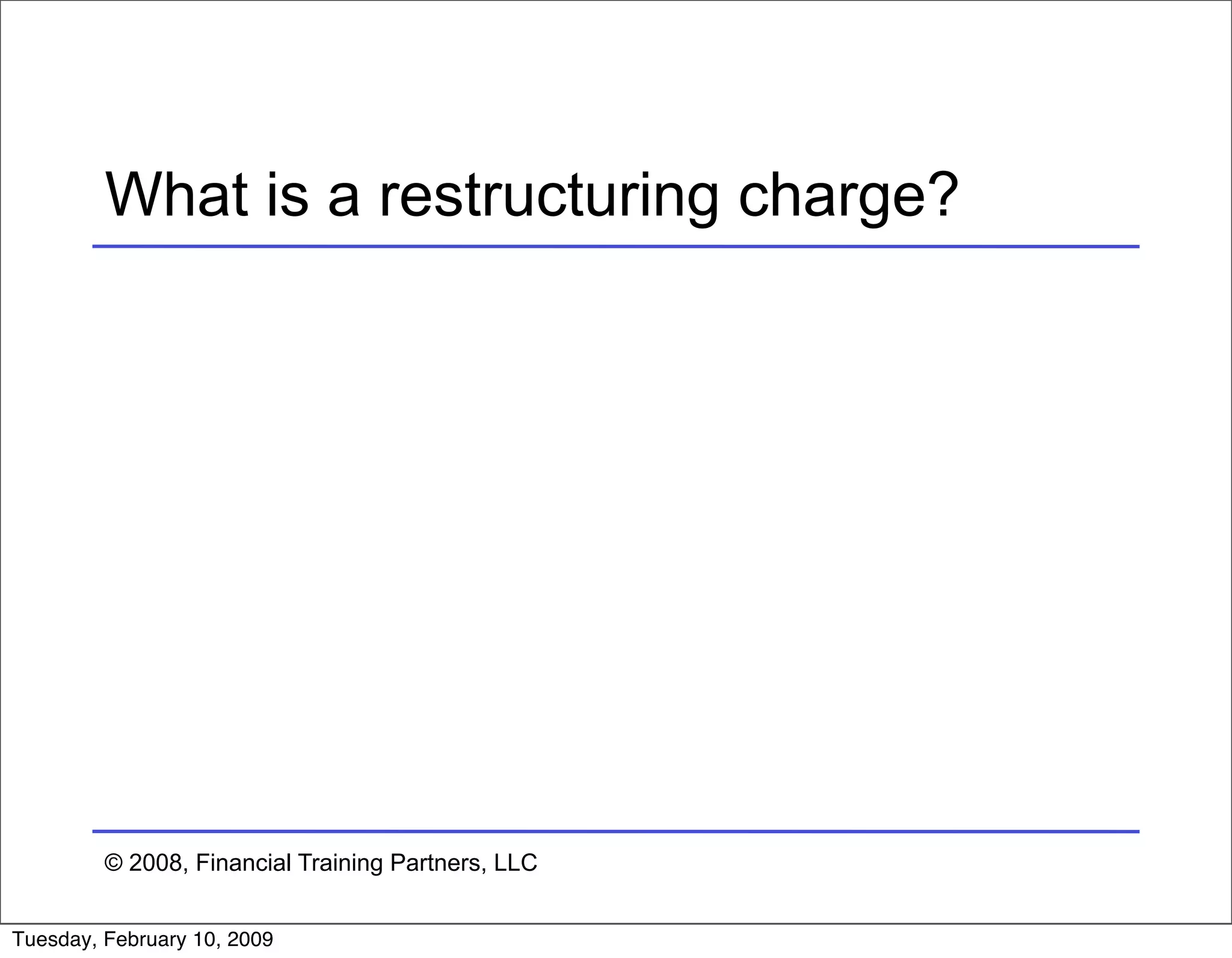 Sample Restructuring Charges And Income | KEY