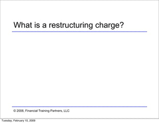 Sample Restructuring Charges And Income | KEY