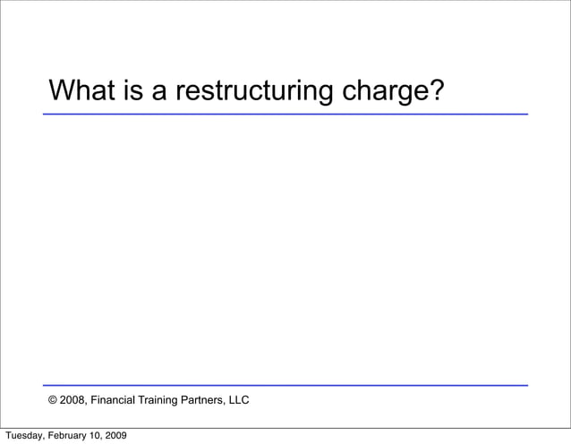 Sample Restructuring Charges And Income | PPT