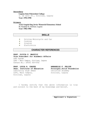 Sample Resume | DOC
