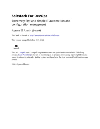 SaltStack For DevOps, Free Sample | PDF