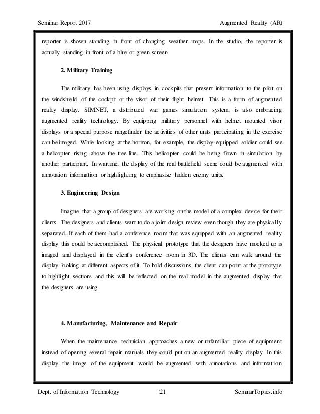 Sample seminar report