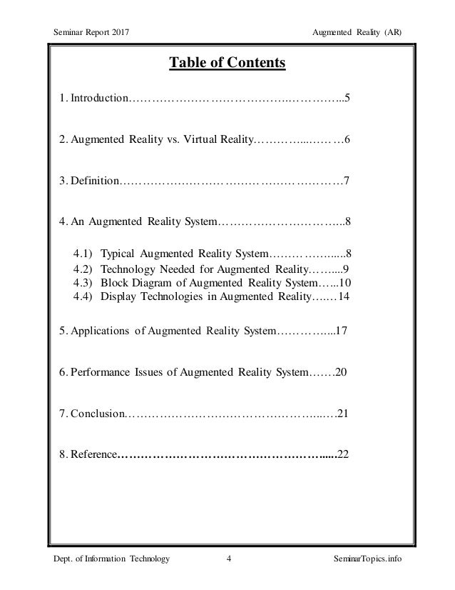 Sample seminar report