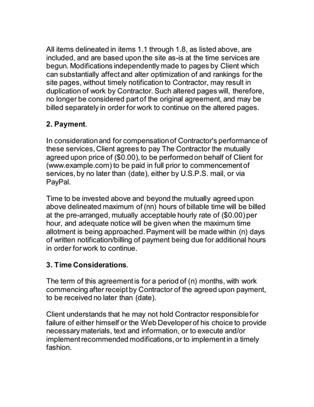 Sample seo-contract | DOC