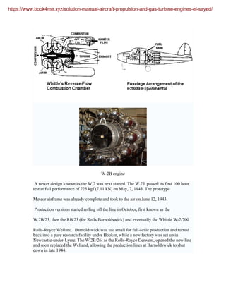 Solution Manual Aircraft Propulsion and Gas Turbine Engines by Ahmed El ...